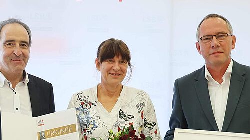GutsMuths-Ehrenplakette in Gold für Dr. Sylvia Stanek- Handball made in ...
